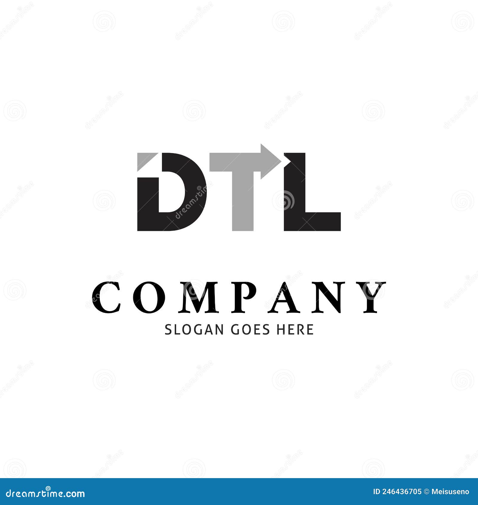 Initial Letter DTL Icon Vector Logo Template Illustration Design Stock ...