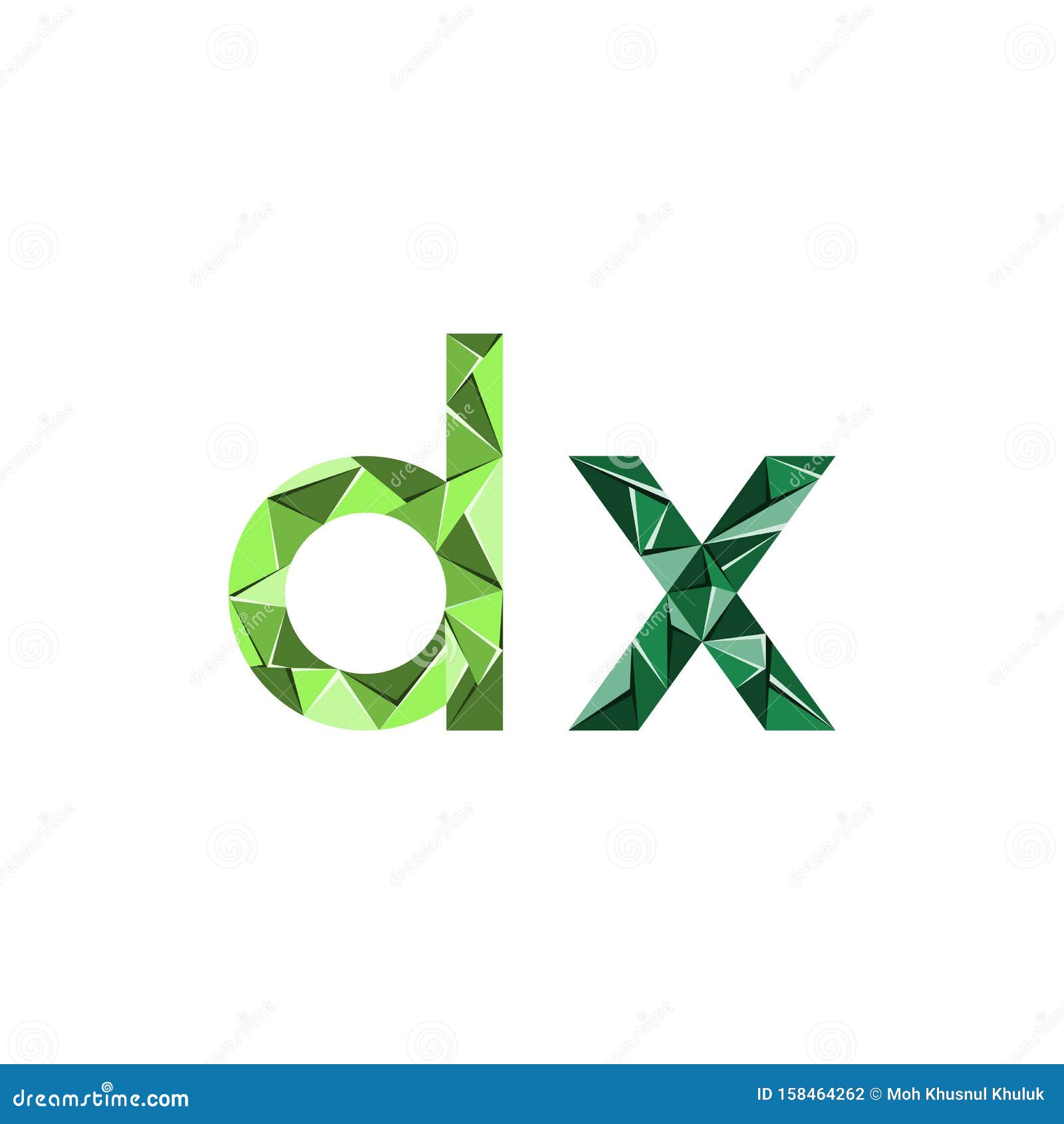 Initial Letter Dx Abstract Triangle Logo Vector Stock Vector ...