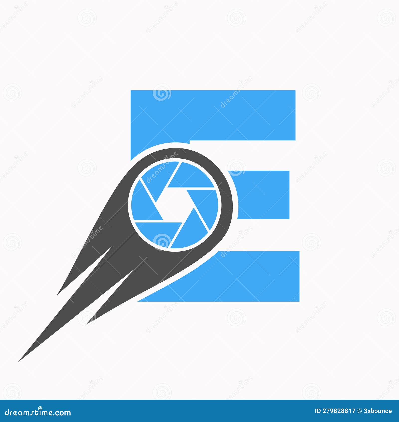 Initial Letter E Photography Logo Camera Lens Concept. Photography ...