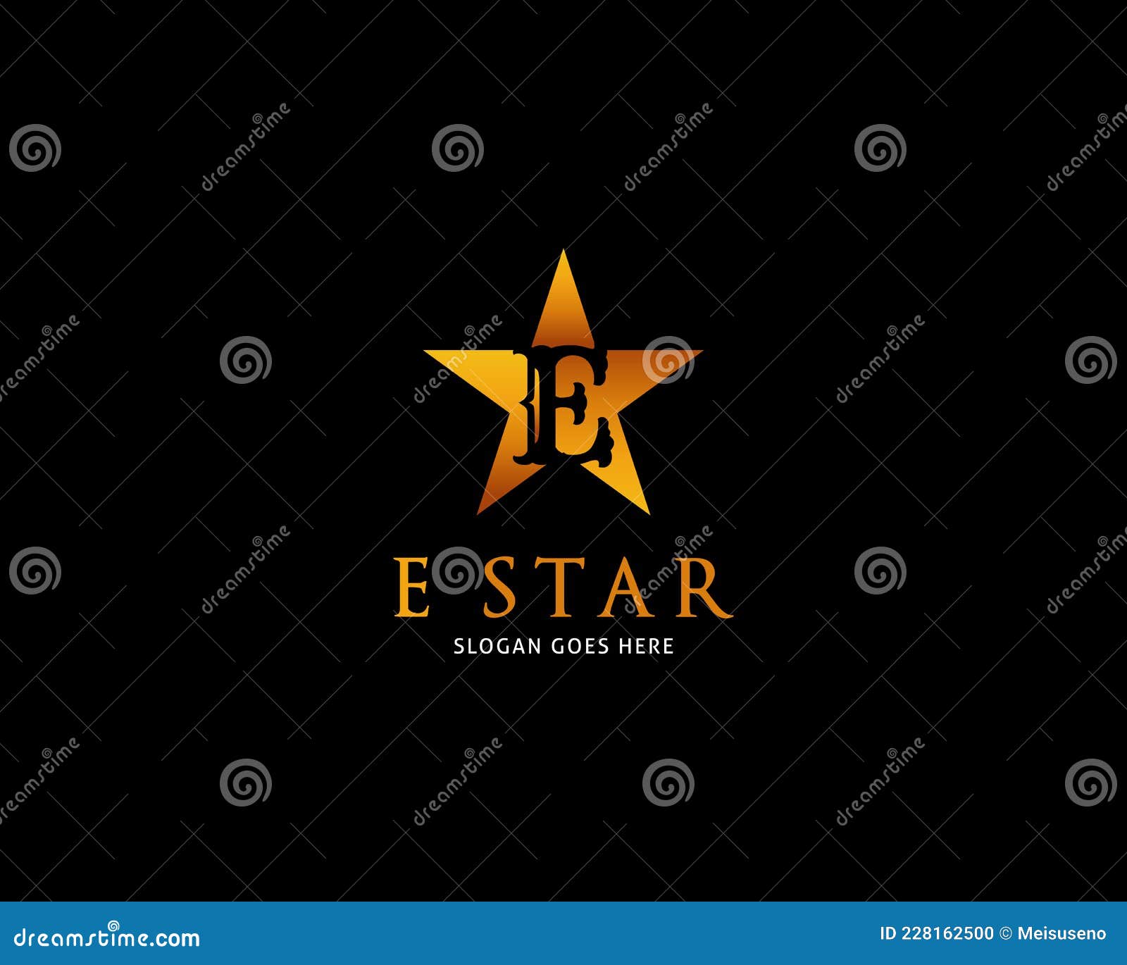 Initial Letter E Star Logo Template Design Stock Vector - Illustration ...