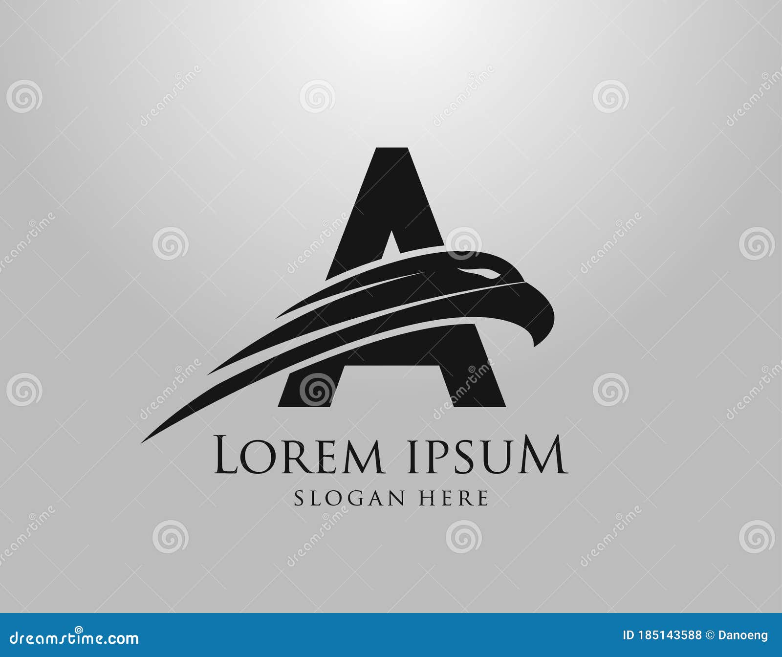 Initial a Letter Eagle Logo Icon with Creative Eagle Head Vector ...
