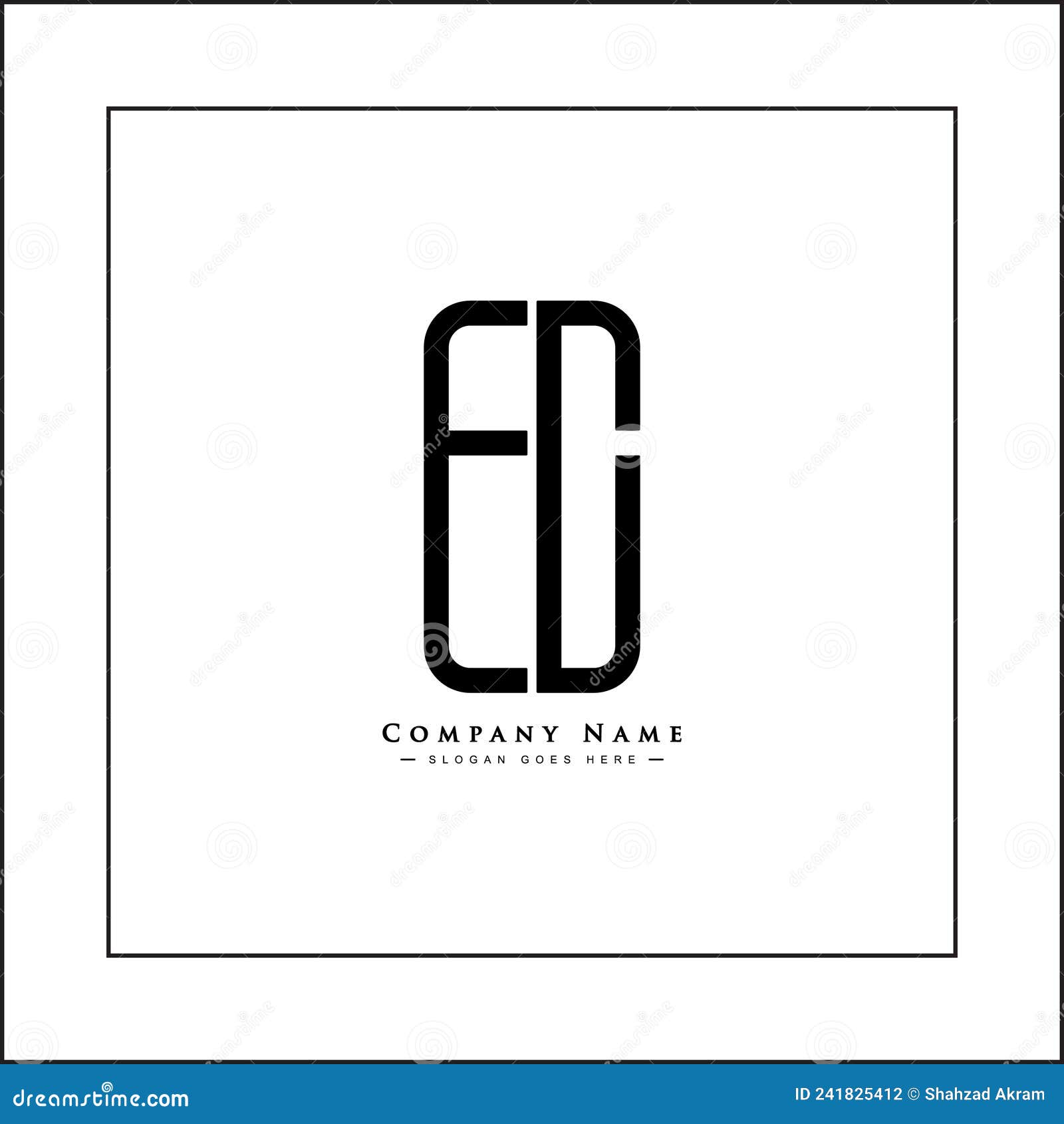 Initial Letter EC Logo - Simple Alphabet Logo Stock Vector ...