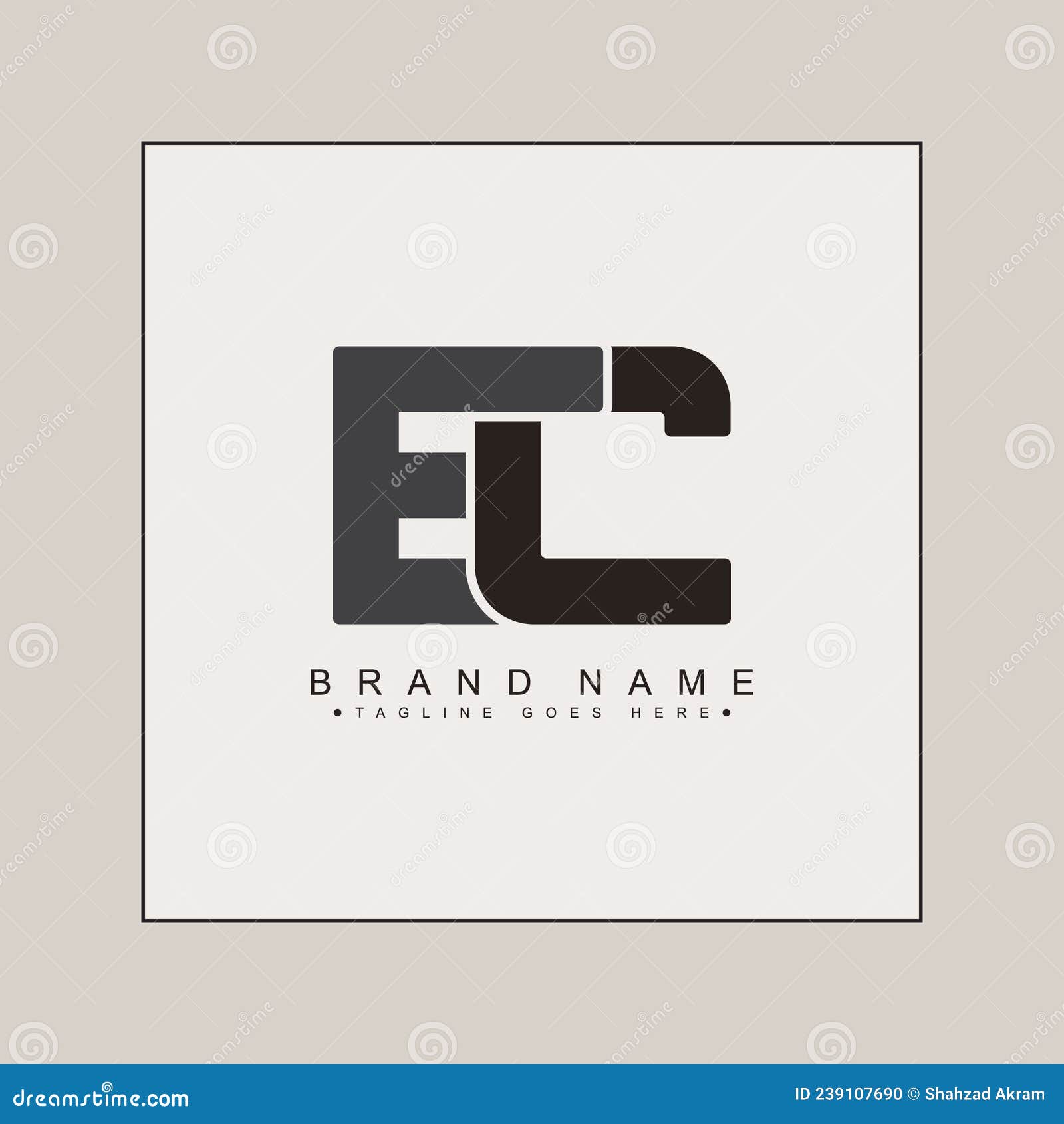 Initial Letter EC Logo - Simple Business Logo Stock Vector ...