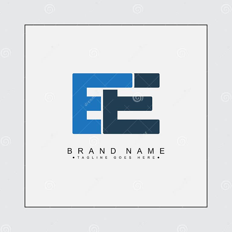 Initial Letter EE Logo - Simple Alphabet Logo Stock Vector ...