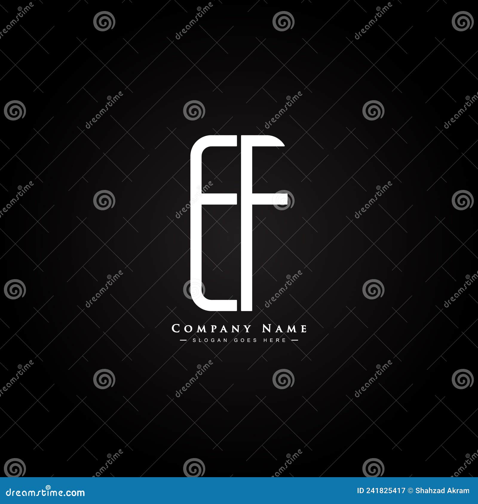 Initial Letter EF Logo - Simple Business Logo for Alphabet E and F ...