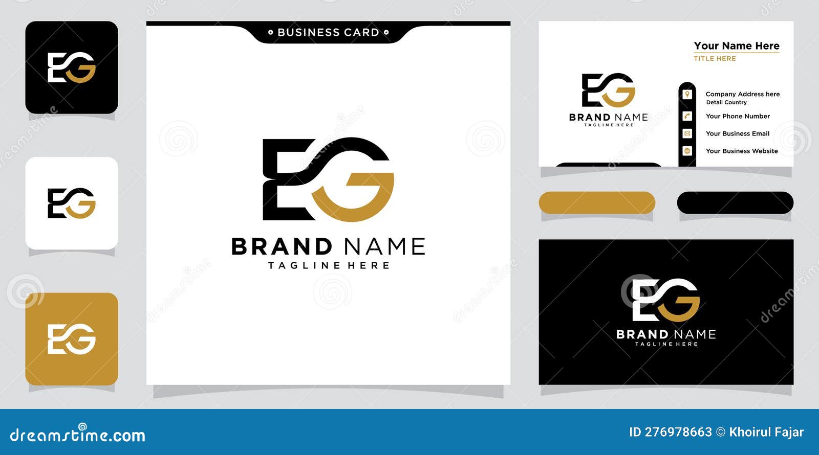 Initial Letter EG Logo Design Vector Illustration Stock Vector ...