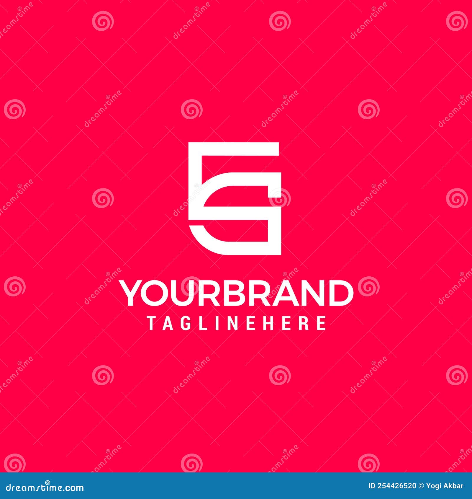 Initial Letter EG Monogram Logo Line Design Template Vector Stock ...