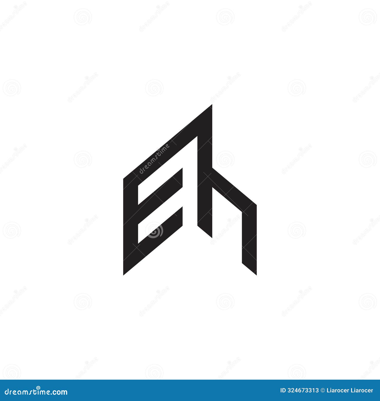 Initial Letter Eh Real Estate Property Logo Vector Stock Illustration ...