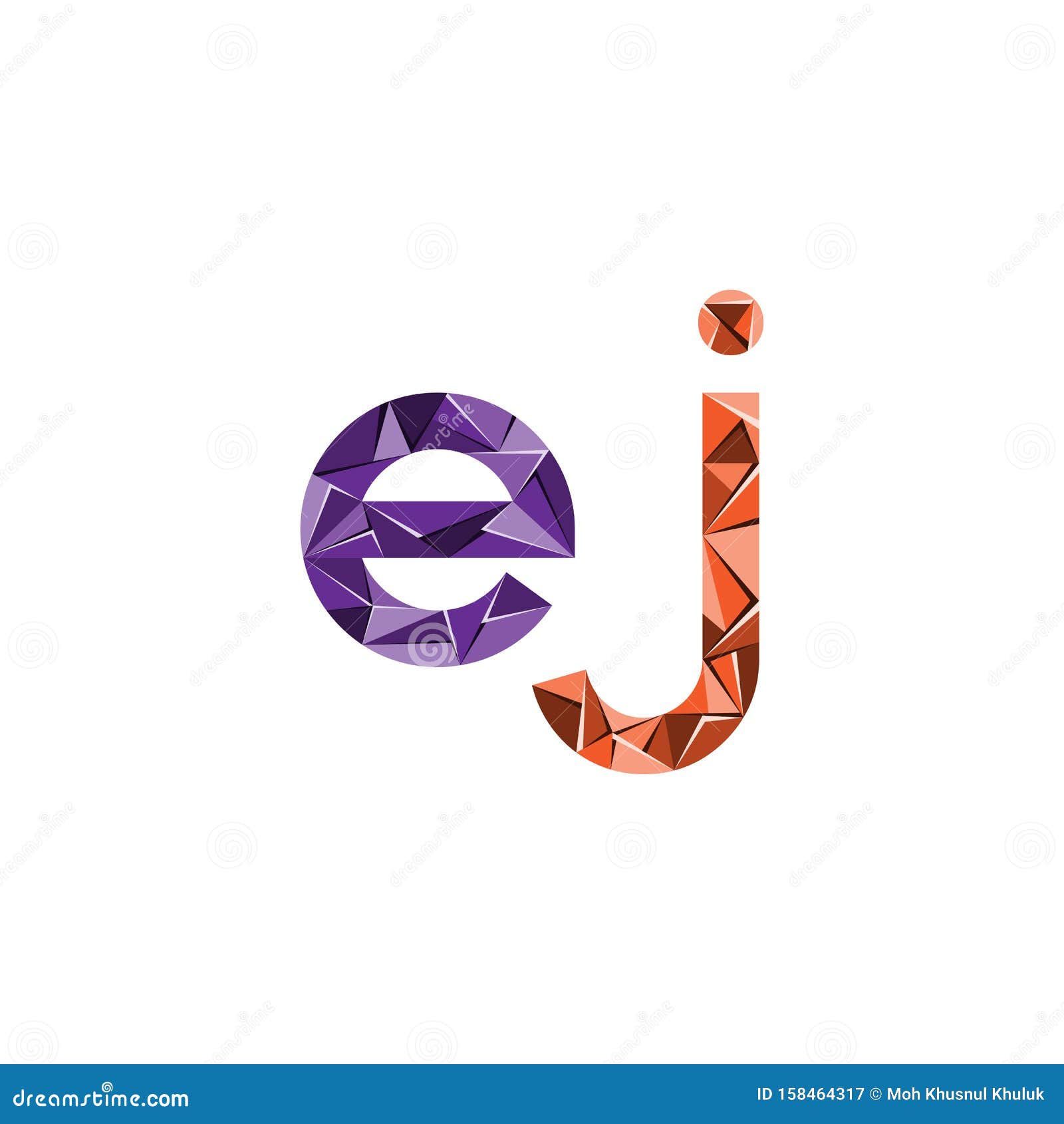 Initial Letter Ej Abstract Triangle Logo Vector Stock Vector ...