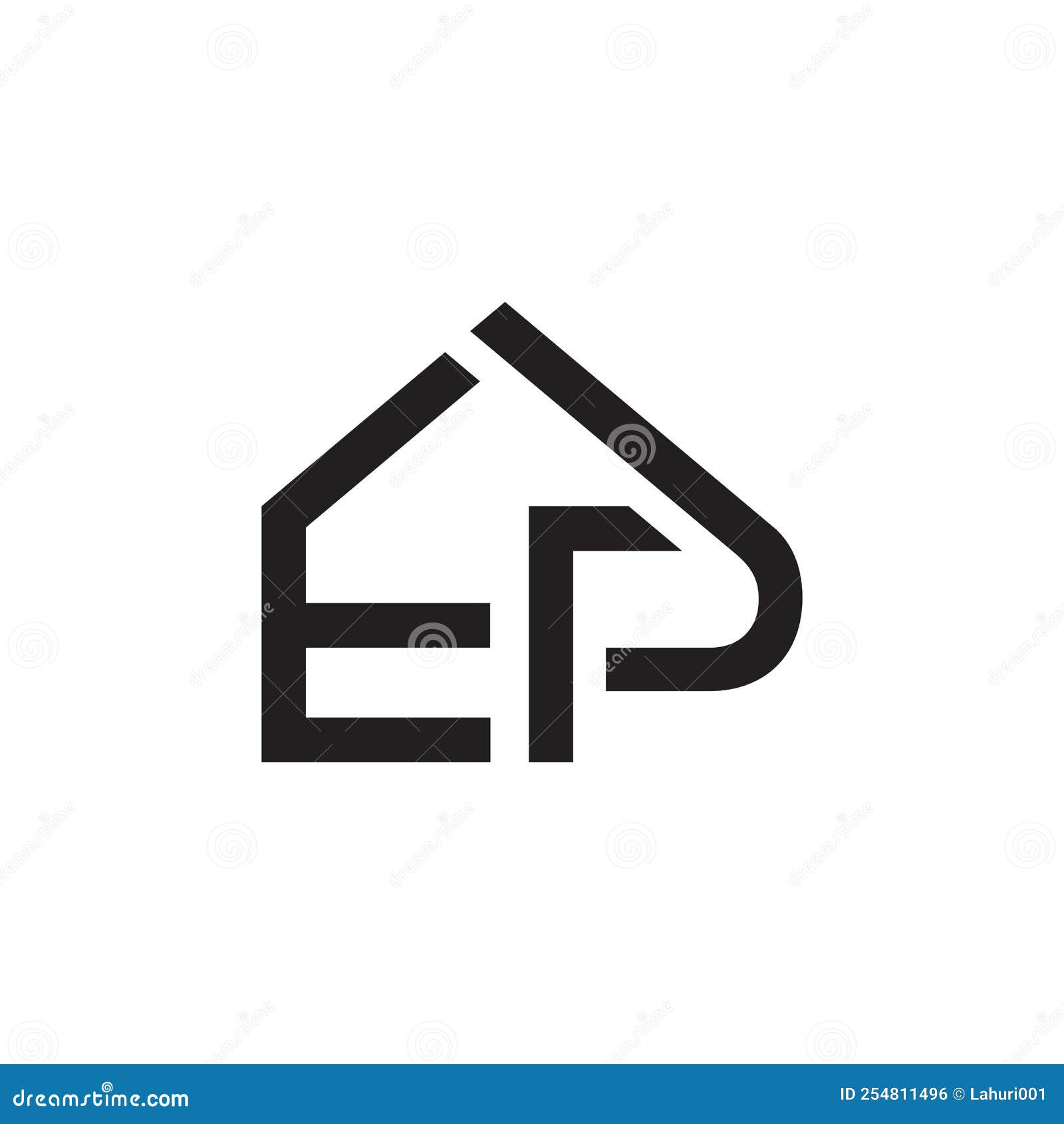 Initial Letter Ep House Logo Vector Stock Vector - Illustration of ...