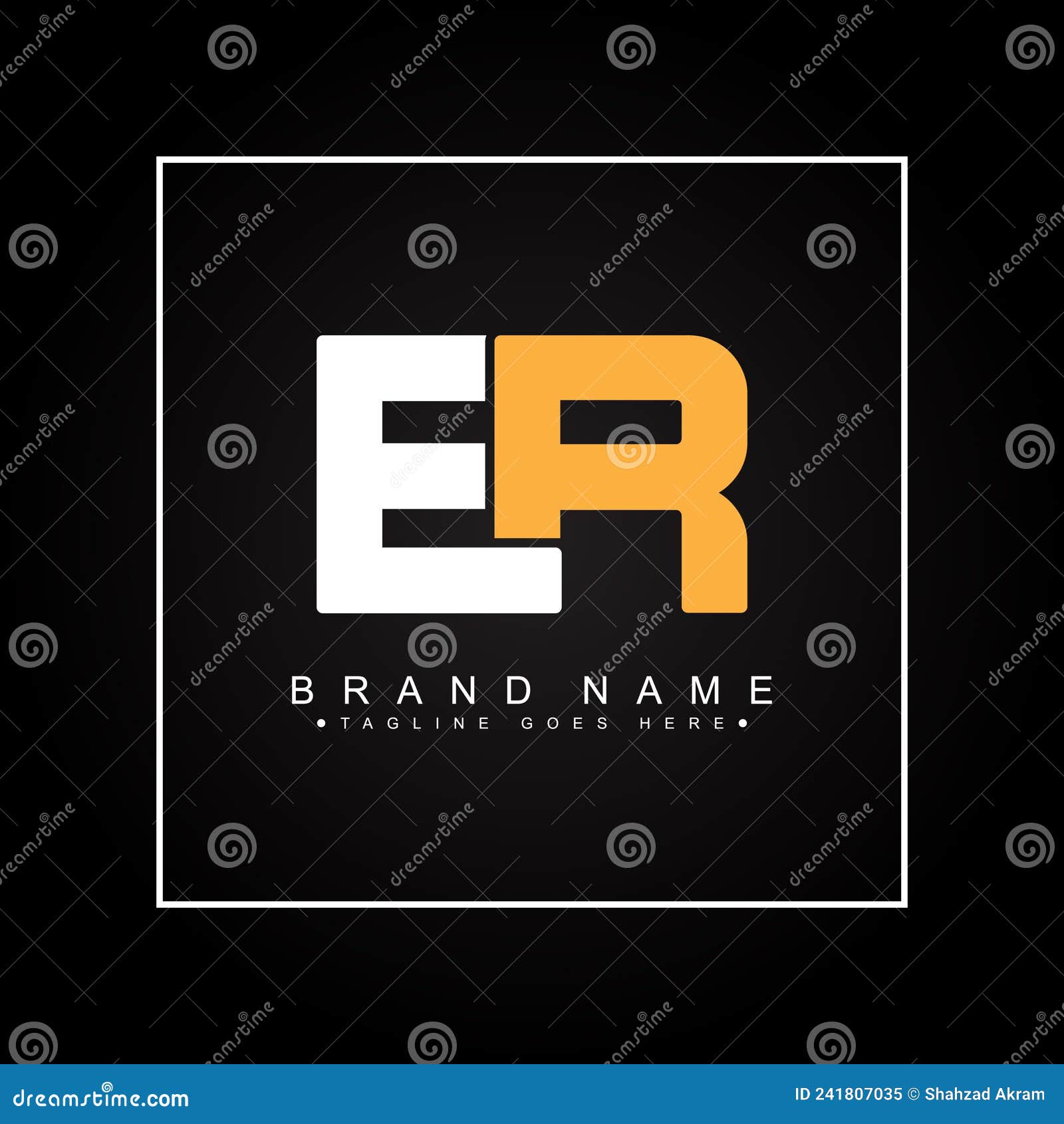 Initial Letter ER Logo - Minimal Business Logo Stock Vector ...