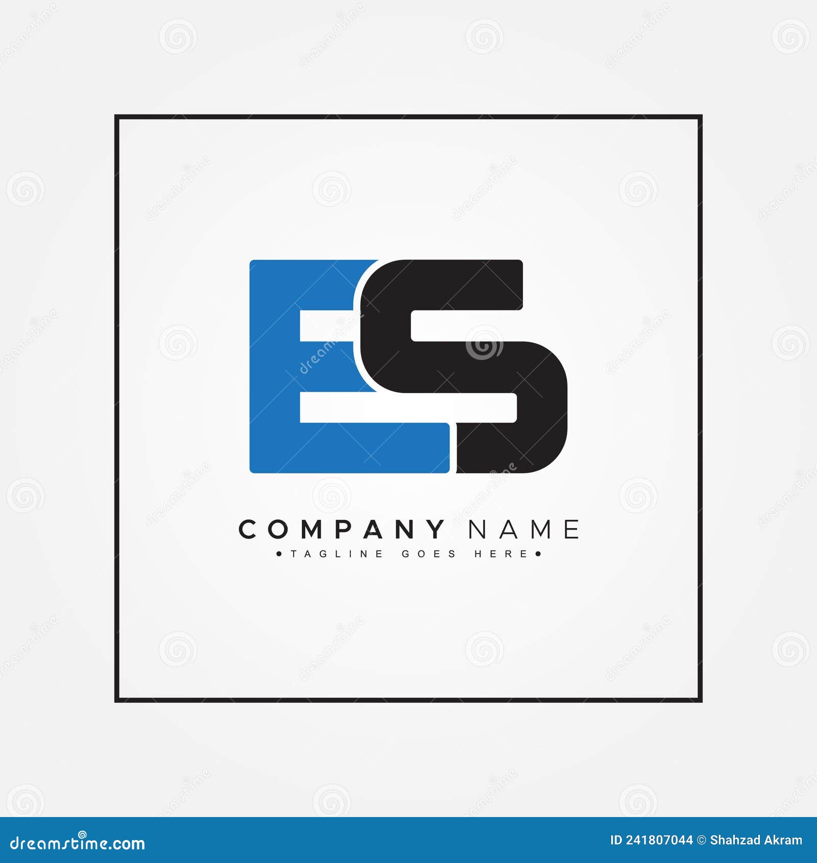 Initial Letter ES Logo - Minimal Business Logo for Alphabet E and S ...