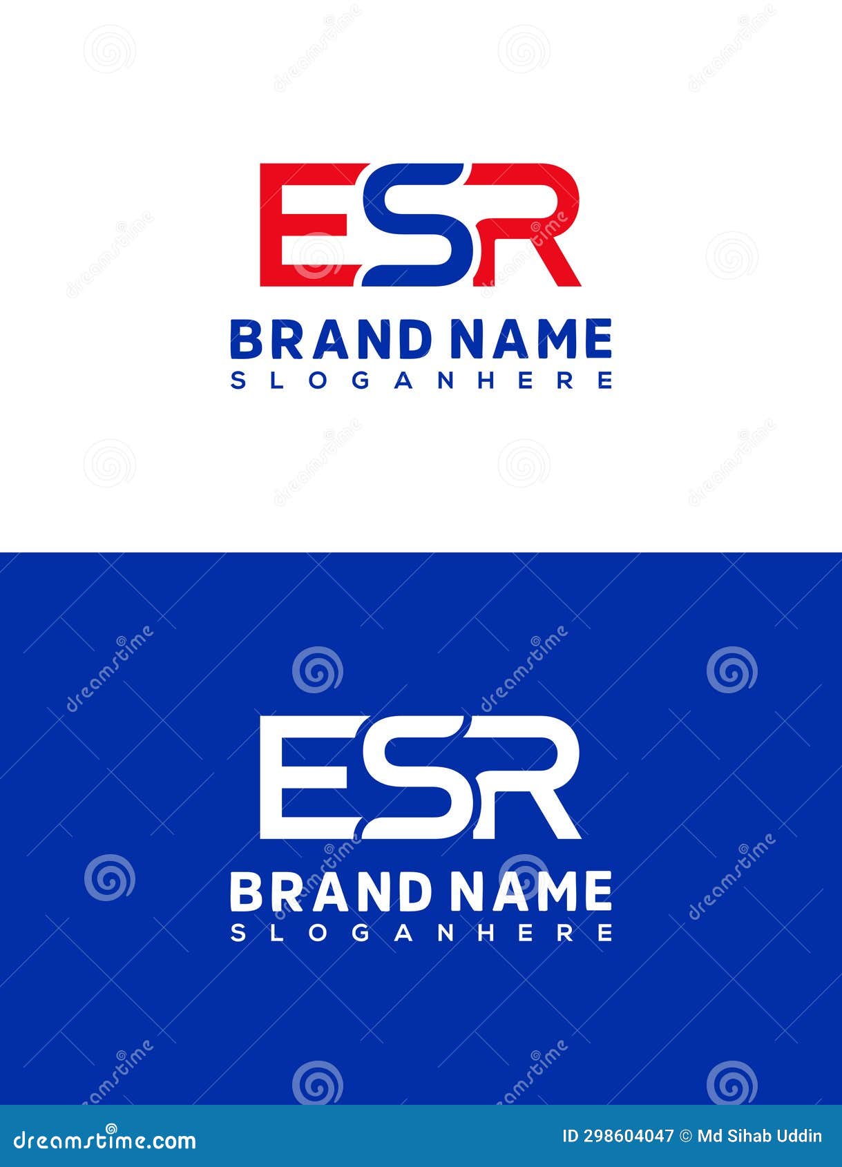 Initial Letter ESR Logo Design Vector Template, Creative Letter ESR ...