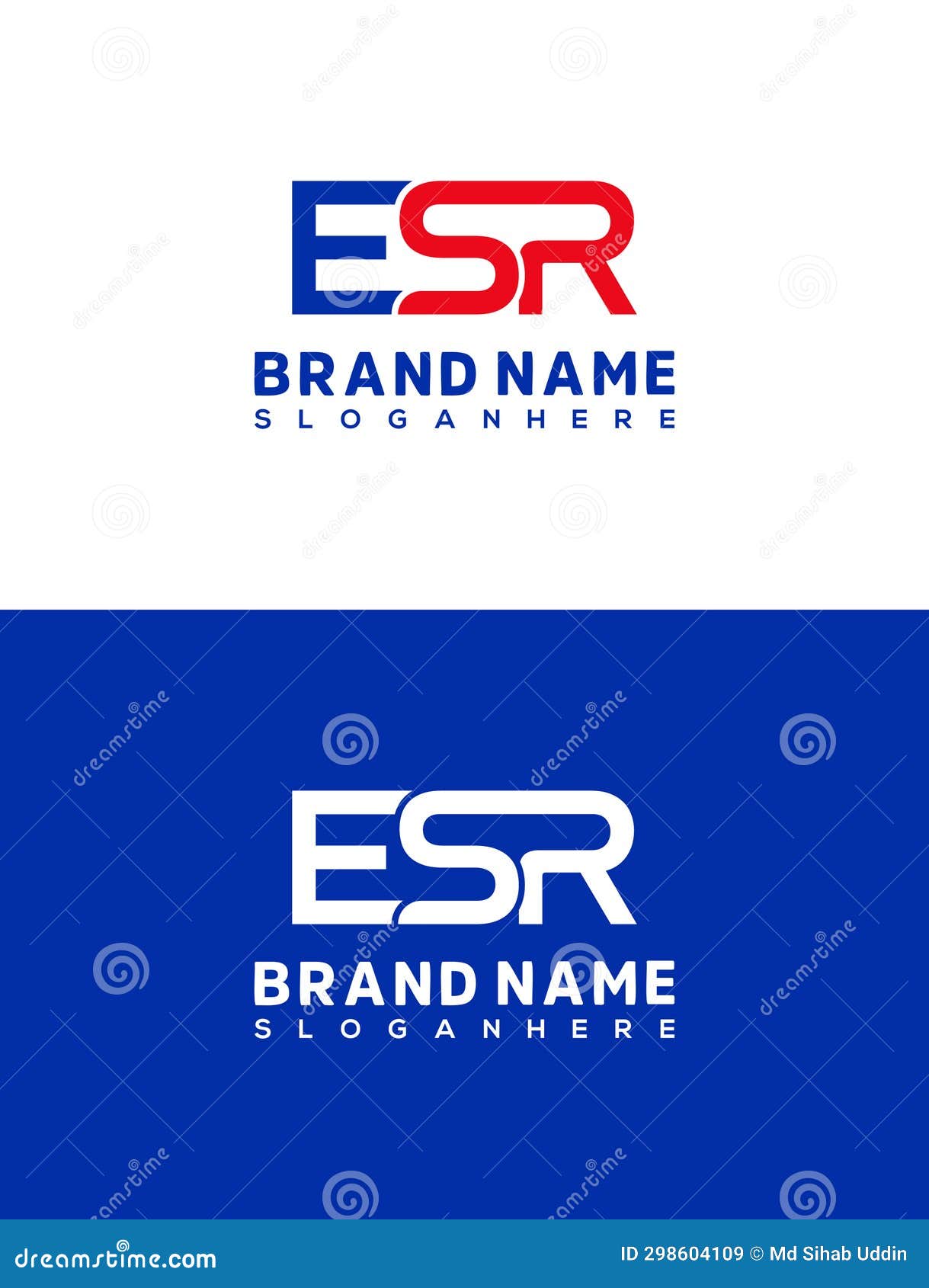 Initial Letter ESR Logo Design Vector Template. Creative Letter ESR ...