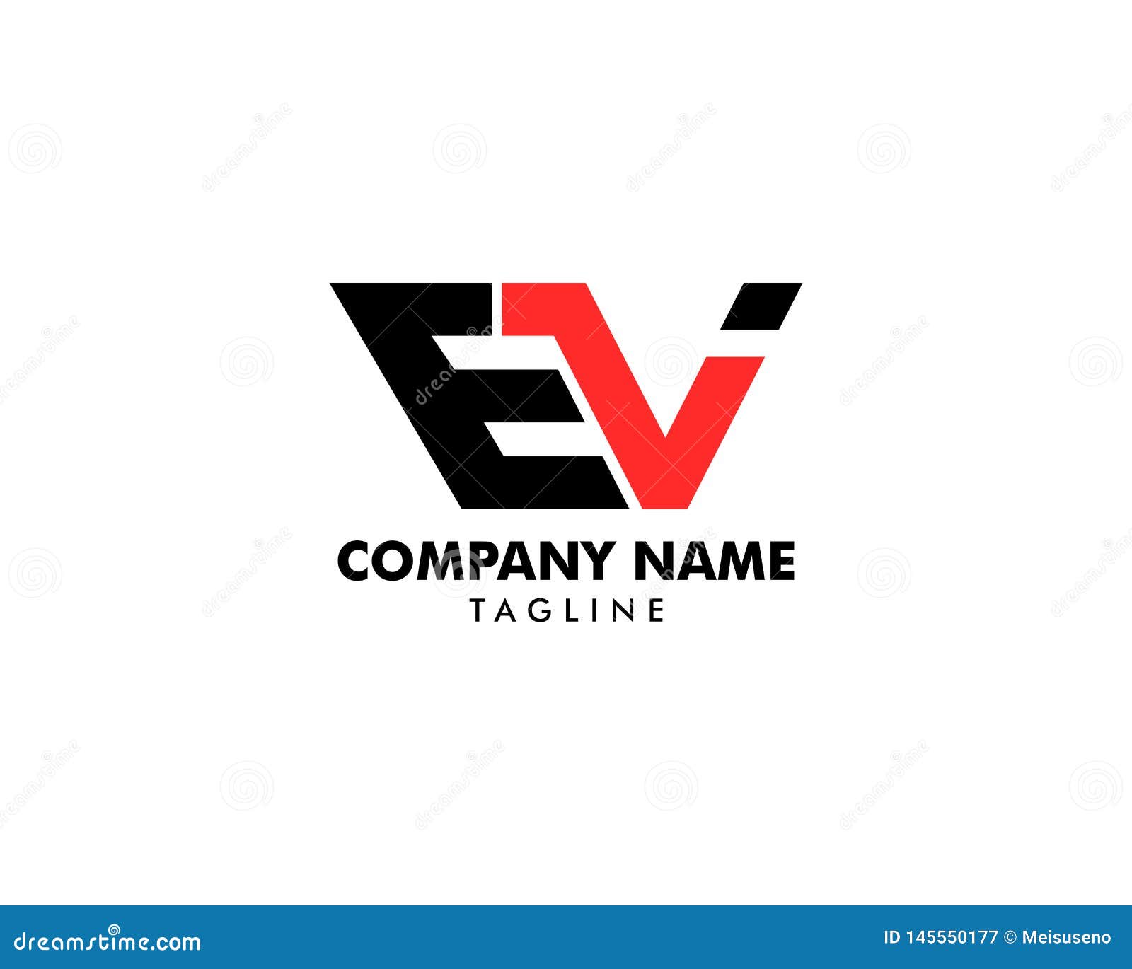 Initial Letter EVI Logo Template Design Stock Vector - Illustration of ...