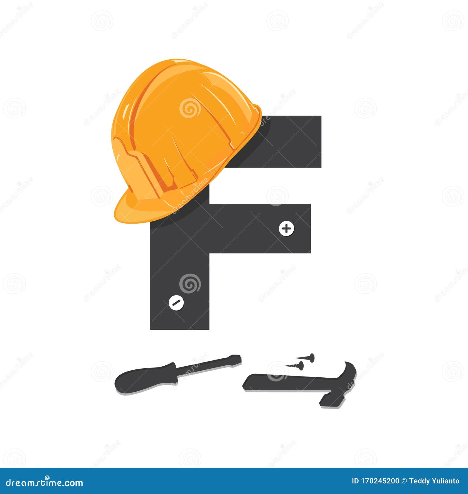 Initial Letter F Construction Logo Stock Vector - Illustration of brand ...