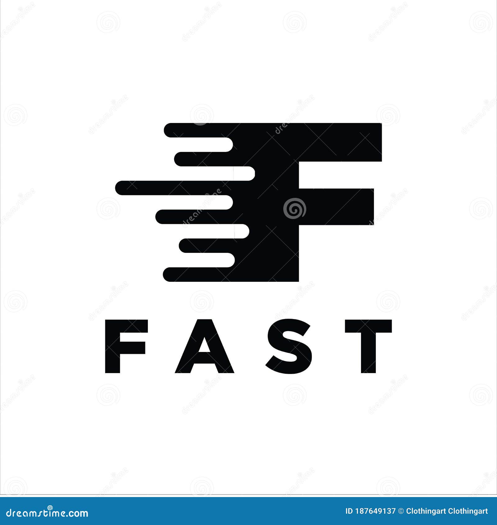 Initial Letter F Fast Speed Logo Design Template Stock Vector ...