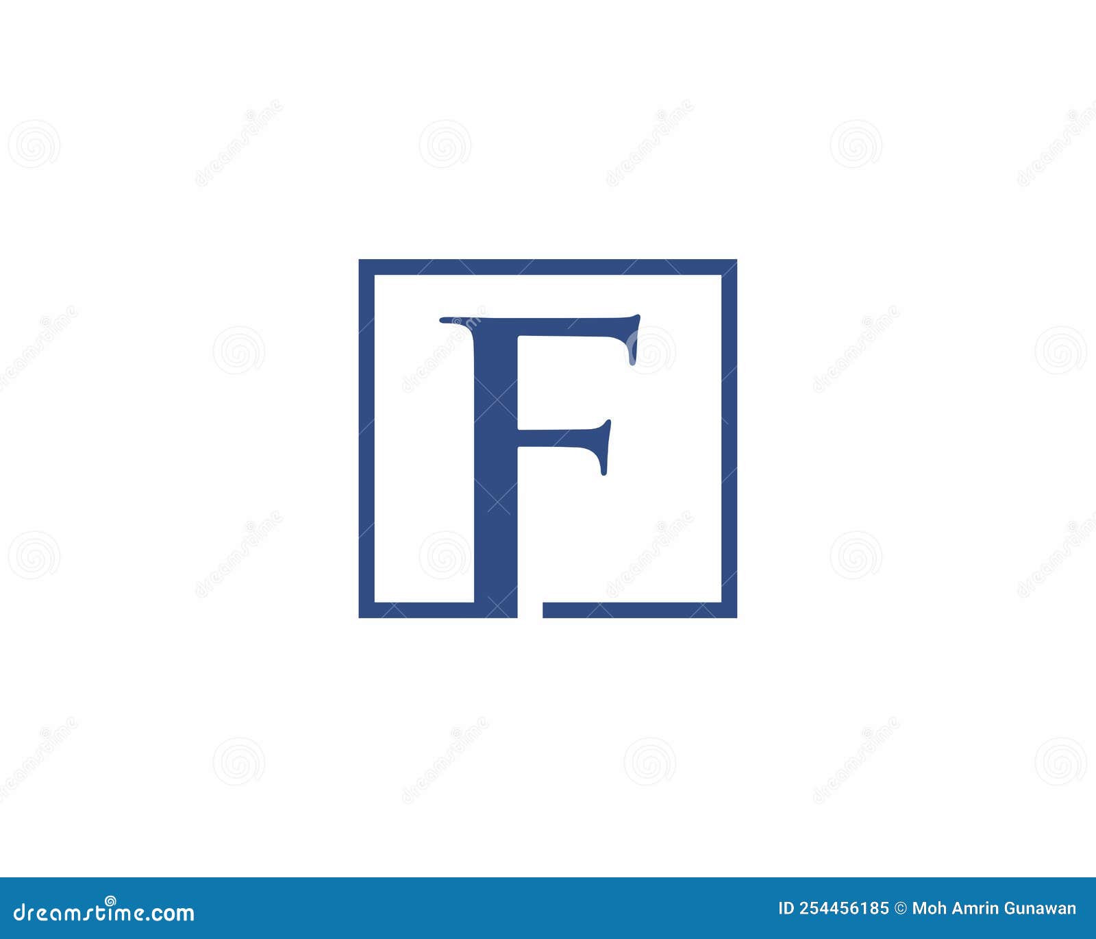 Initial Letter F with Square Logo Design Vector Stock Vector ...
