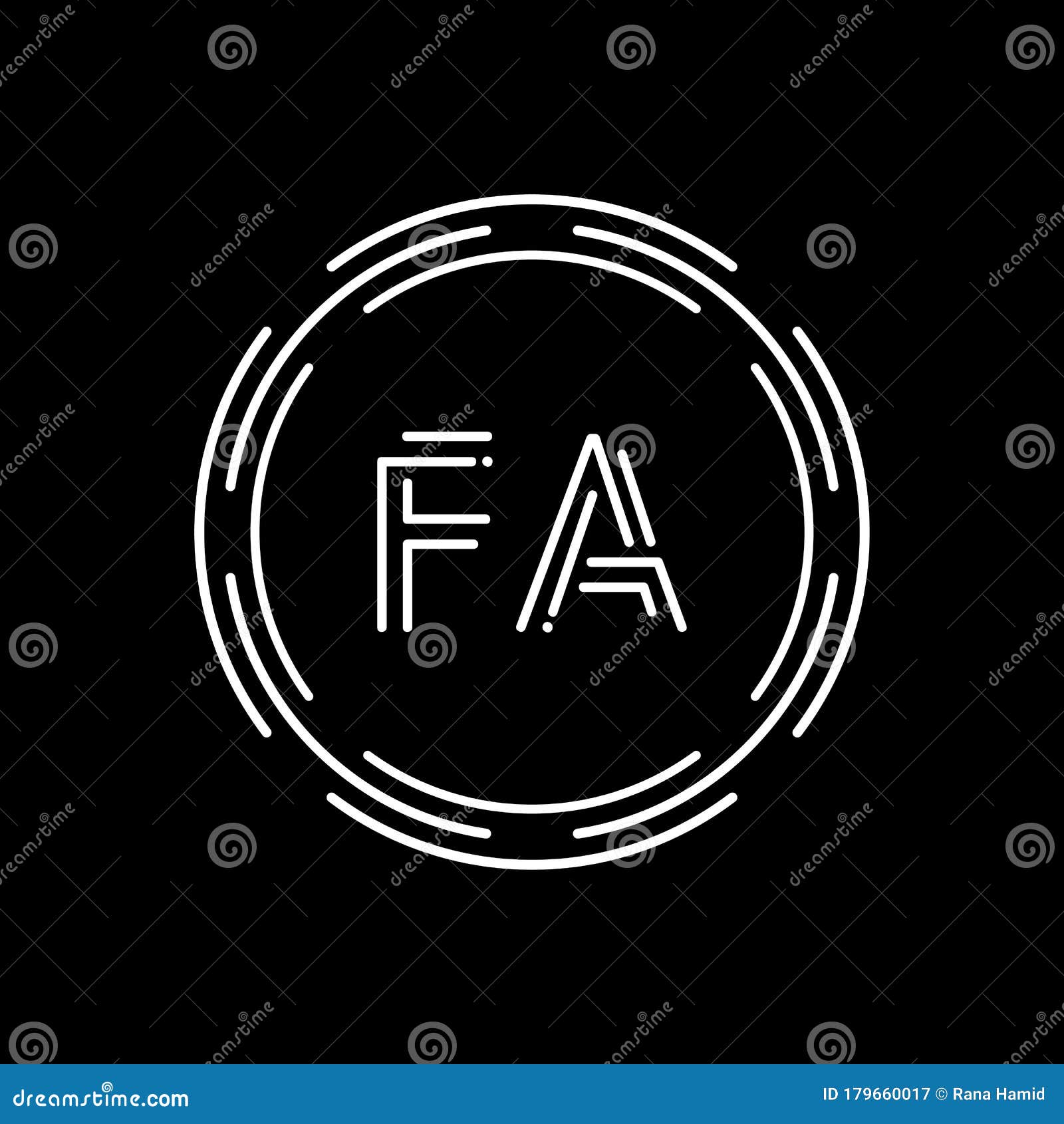 Initial Letter FA Logo Design Vector Template. Creative Linked ...