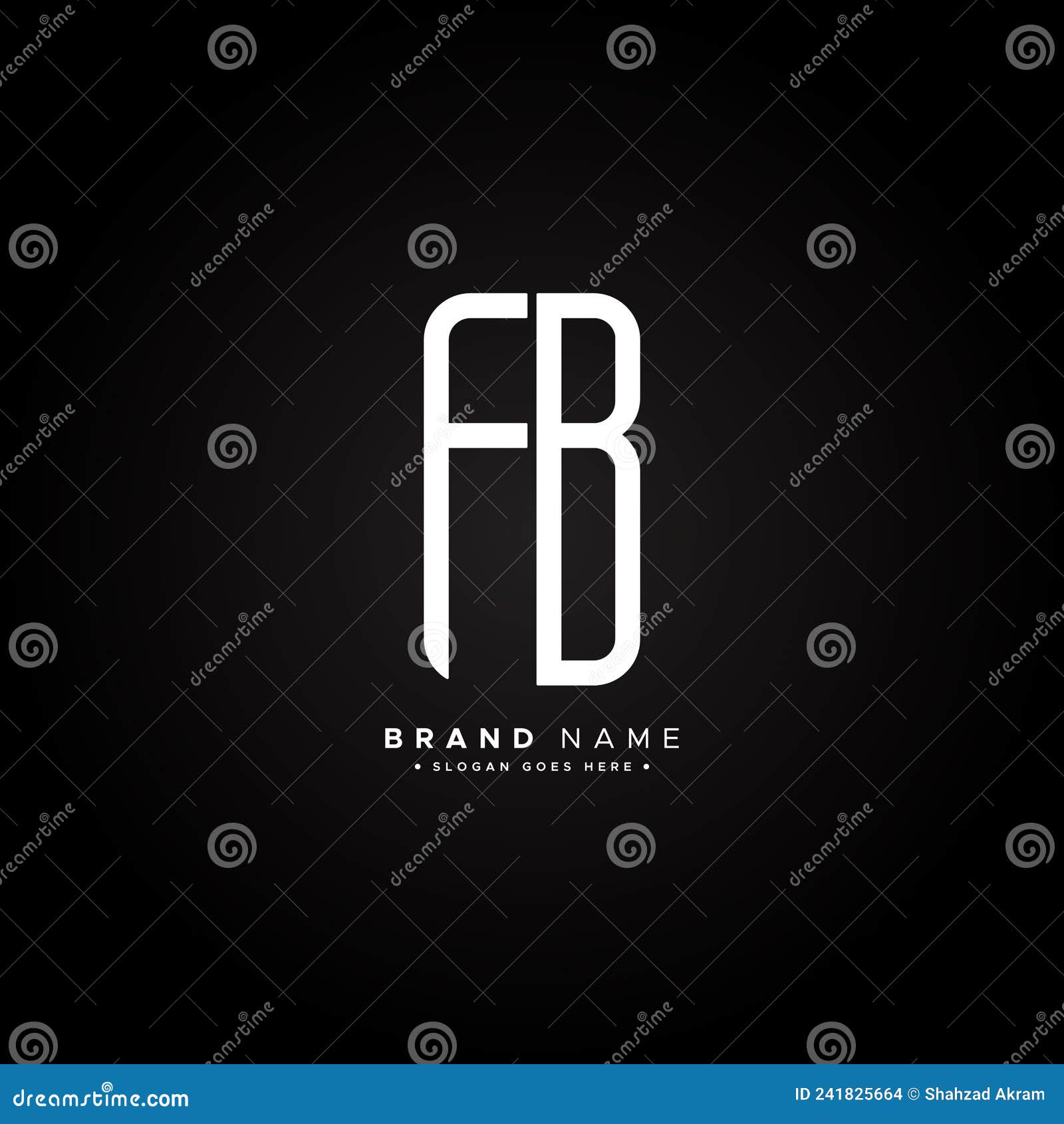 Initial Letter FB Logo - Simple Alphabet Logo Stock Vector ...