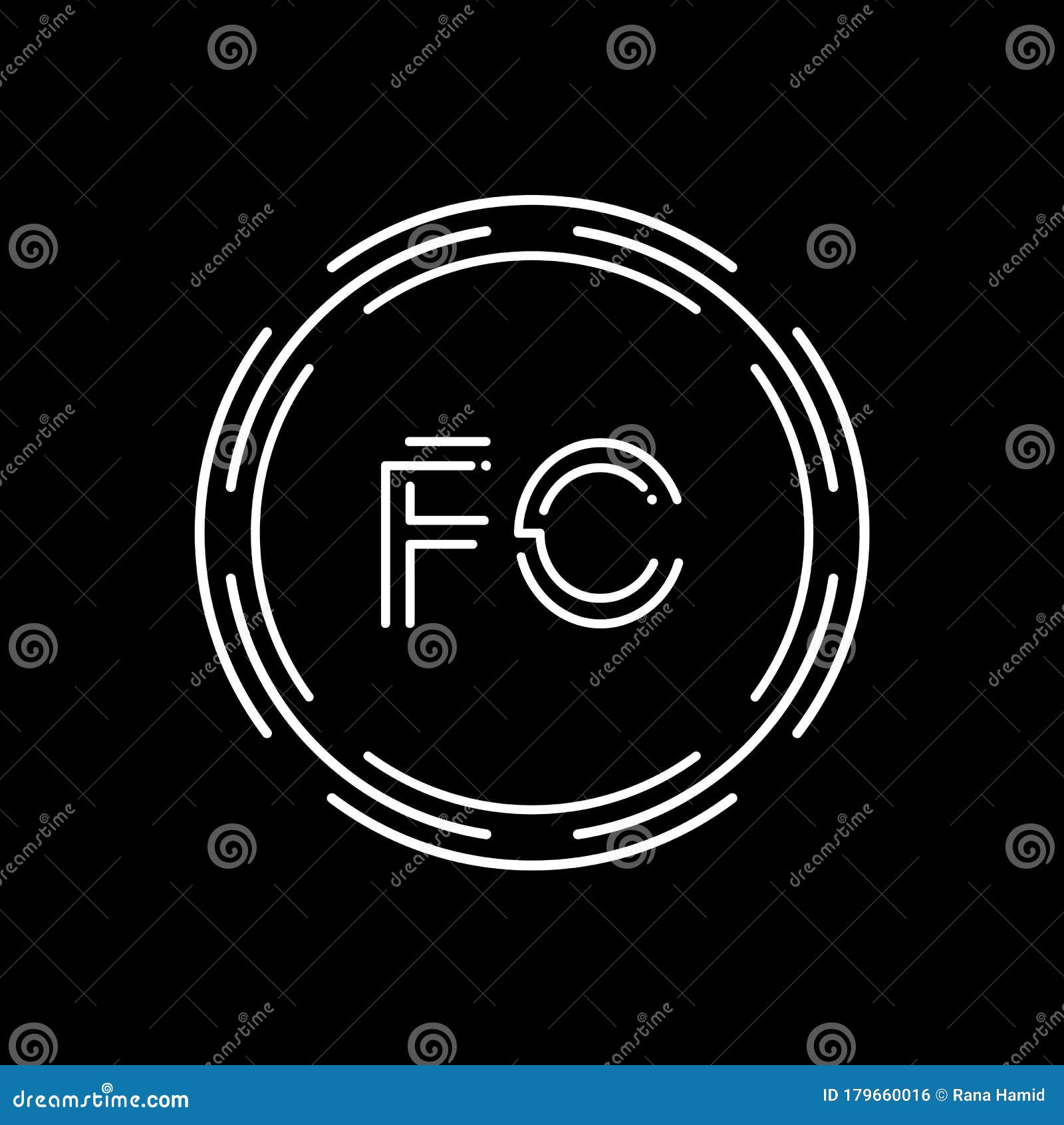 Initial Letter FC Logo Design Vector Template. Creative Linked ...