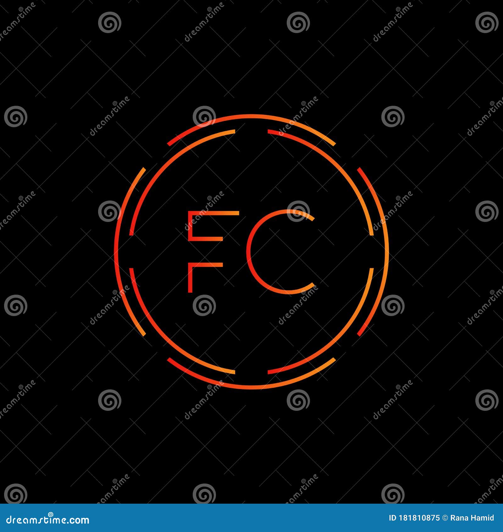 Initial Letter FC Logo Design Vector Template. Creative Linked ...
