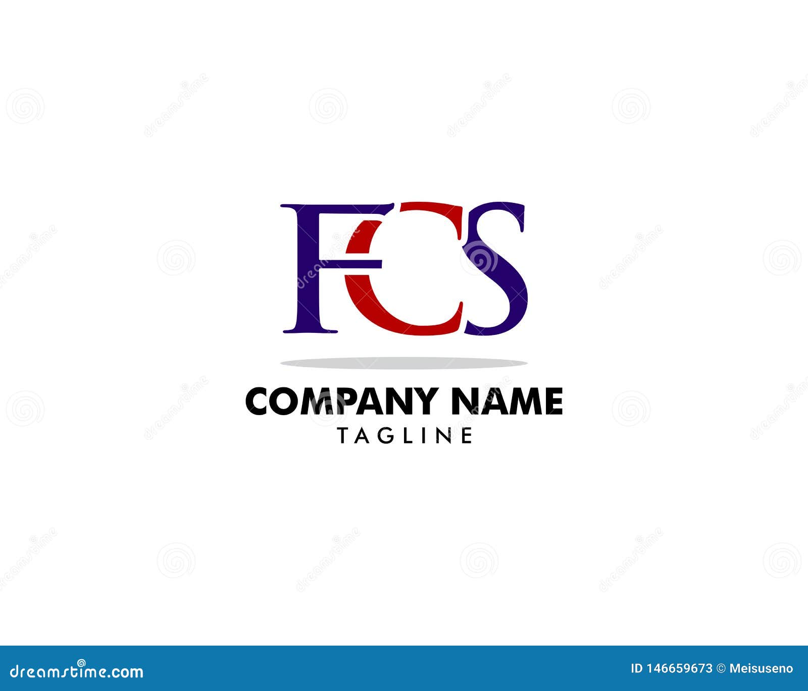 Initial Letter FCS Logo Template Design Stock Vector - Illustration of ...