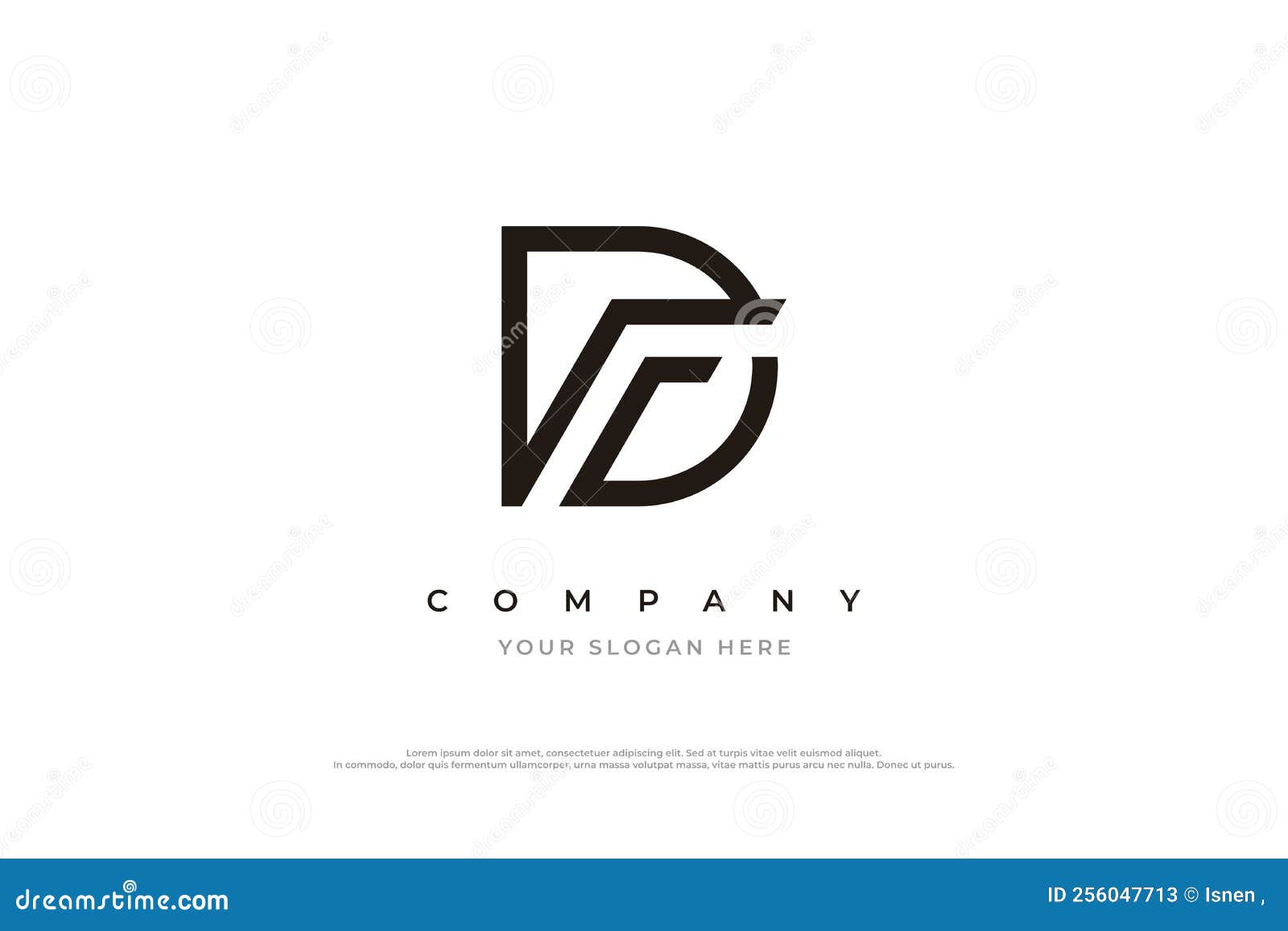 Initial Letter FD Logo Design Vector Template Stock Vector ...