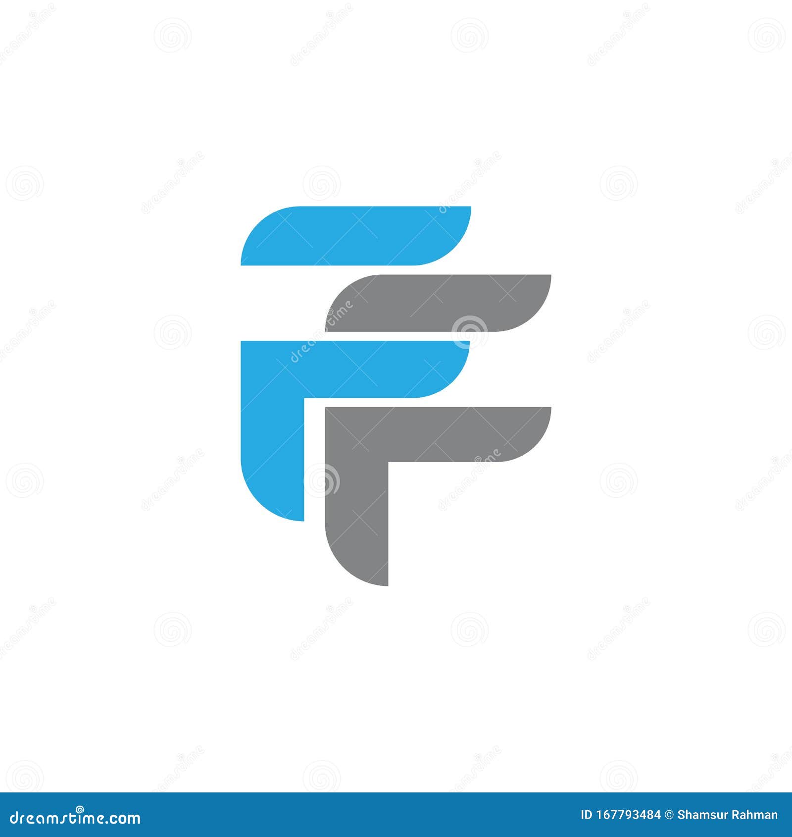 Initial Letter Ff Logo Design Template Stock Vector - Illustration of ...
