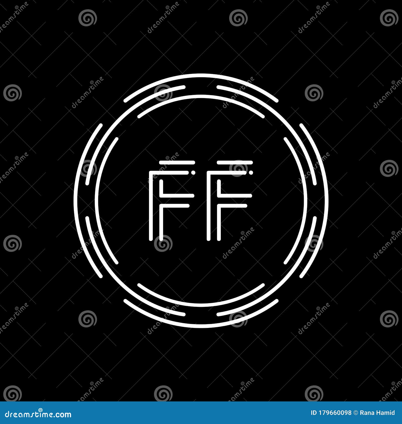 Initial Letter FF Logo Design Vector Template. Creative Linked ...