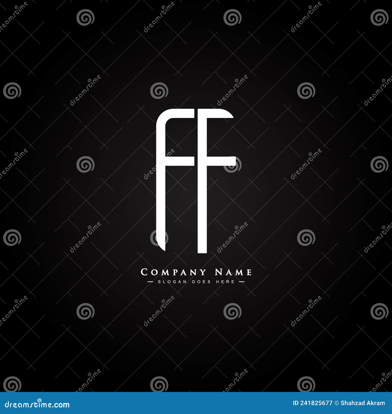 Initial Letter FF Logo - Simple Alphabet Logo Stock Vector ...