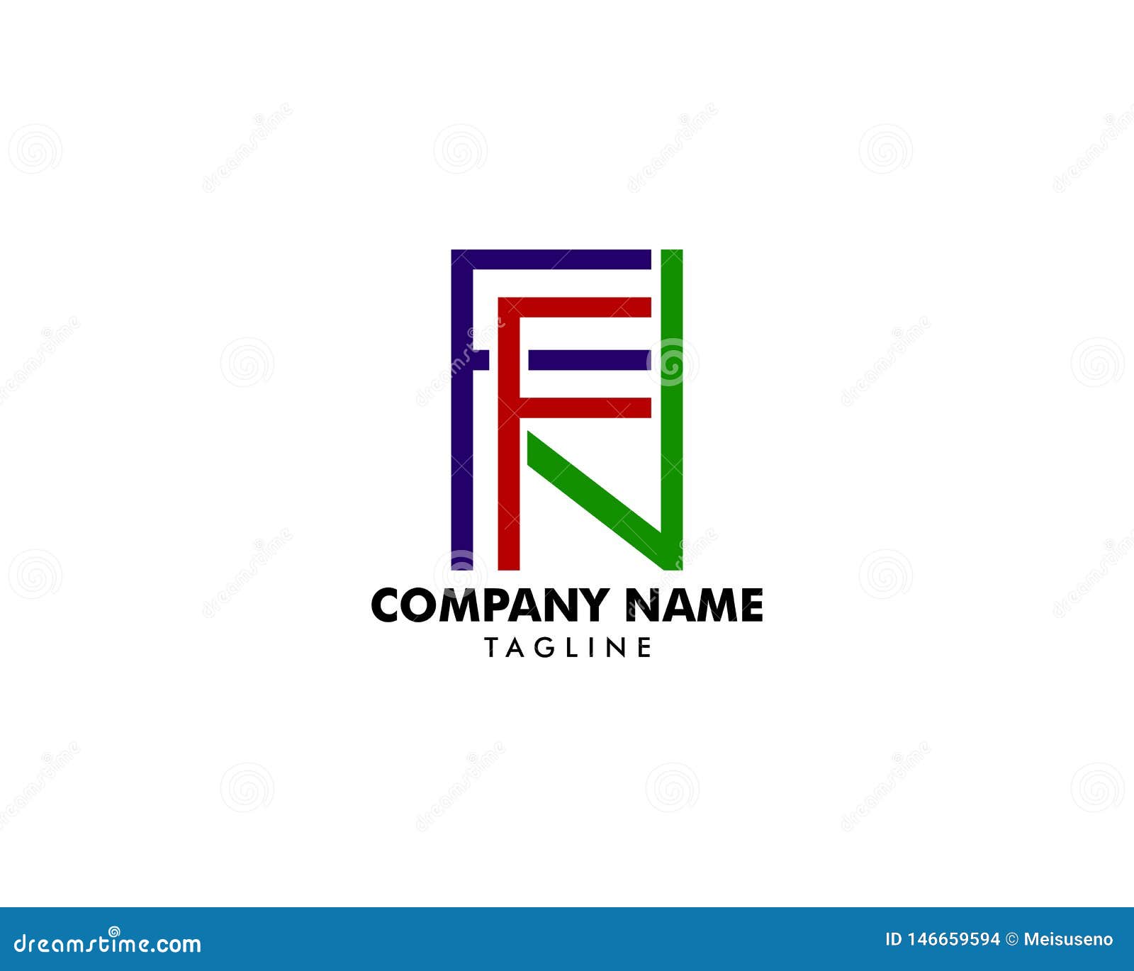 Initial Letter FFN Logo Template Design Stock Vector - Illustration of ...