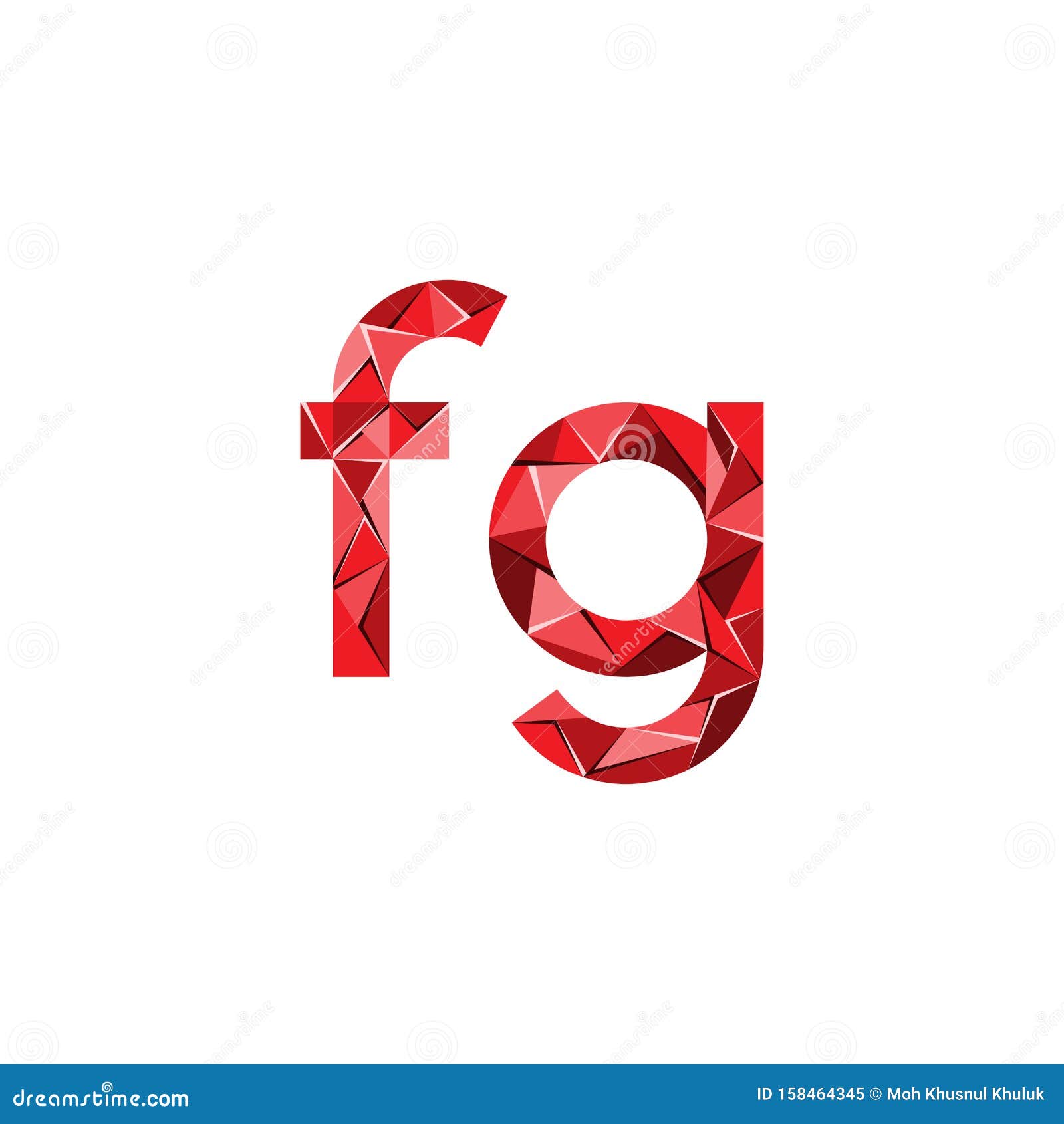 Initial Letter Fg Abstract Triangle Logo Vector Stock Vector ...