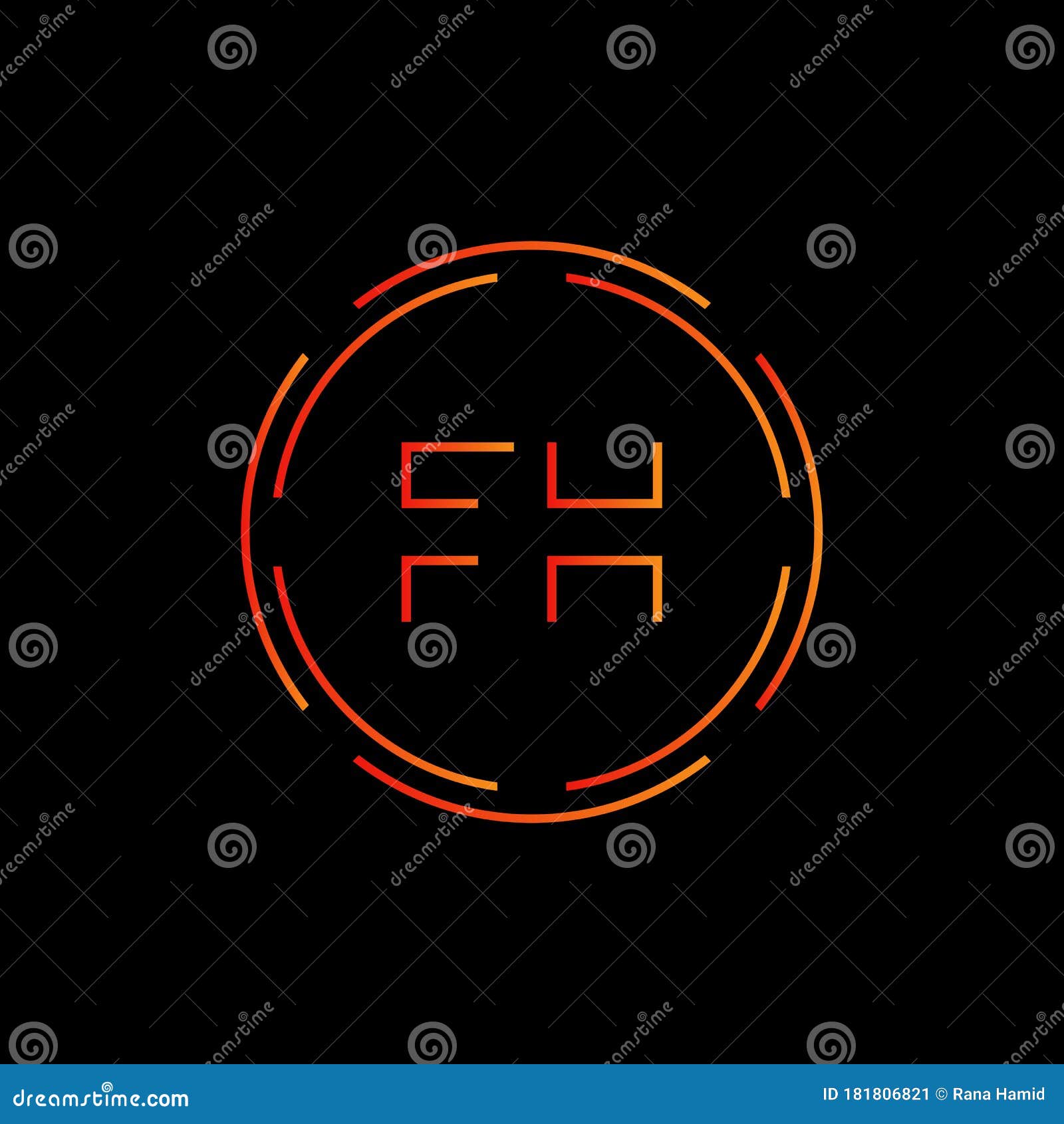 Initial Letter FH Logo Design Vector Template. Creative Linked ...