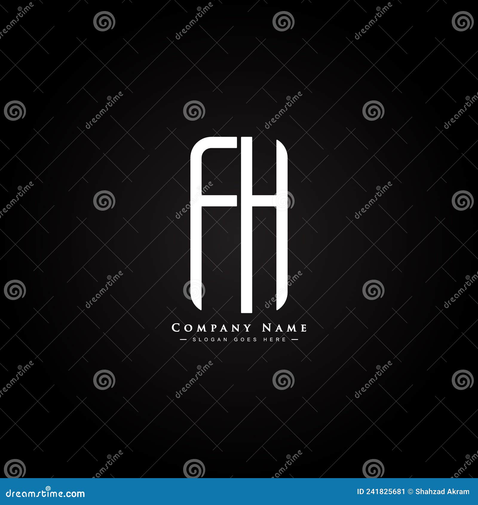 Initial Letter FH Logo - Simple Business Logo Stock Vector ...