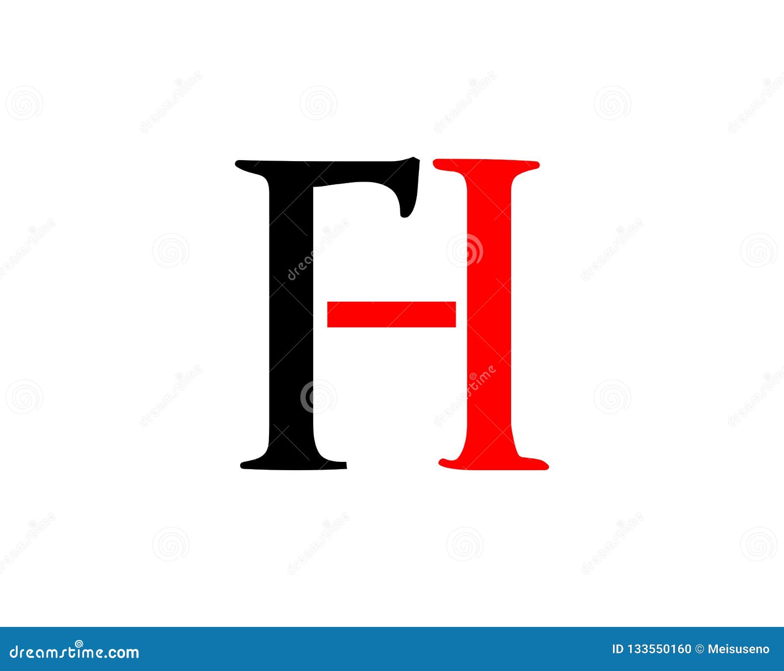Initial Letter FH Logo Template Design Stock Vector - Illustration of ...