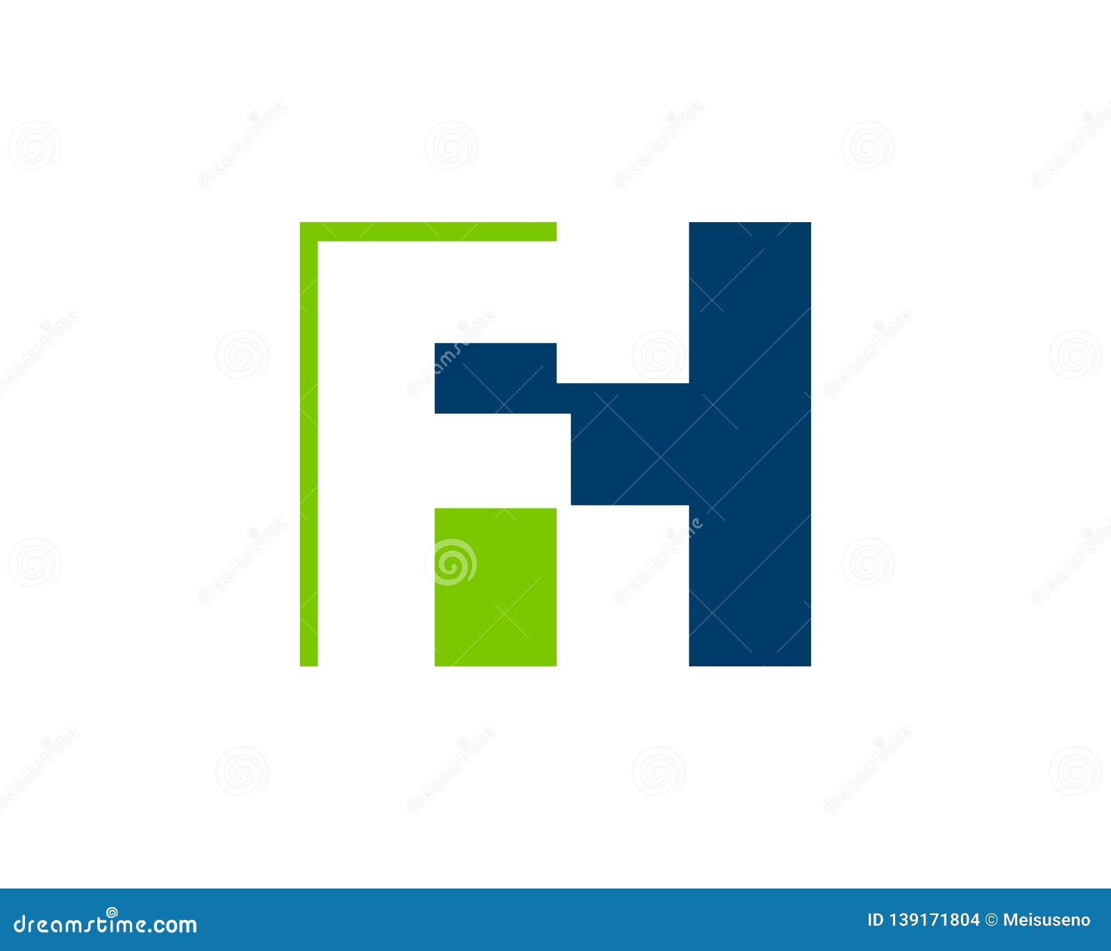 Initial Letter FH Logo Template Design Stock Vector - Illustration of ...