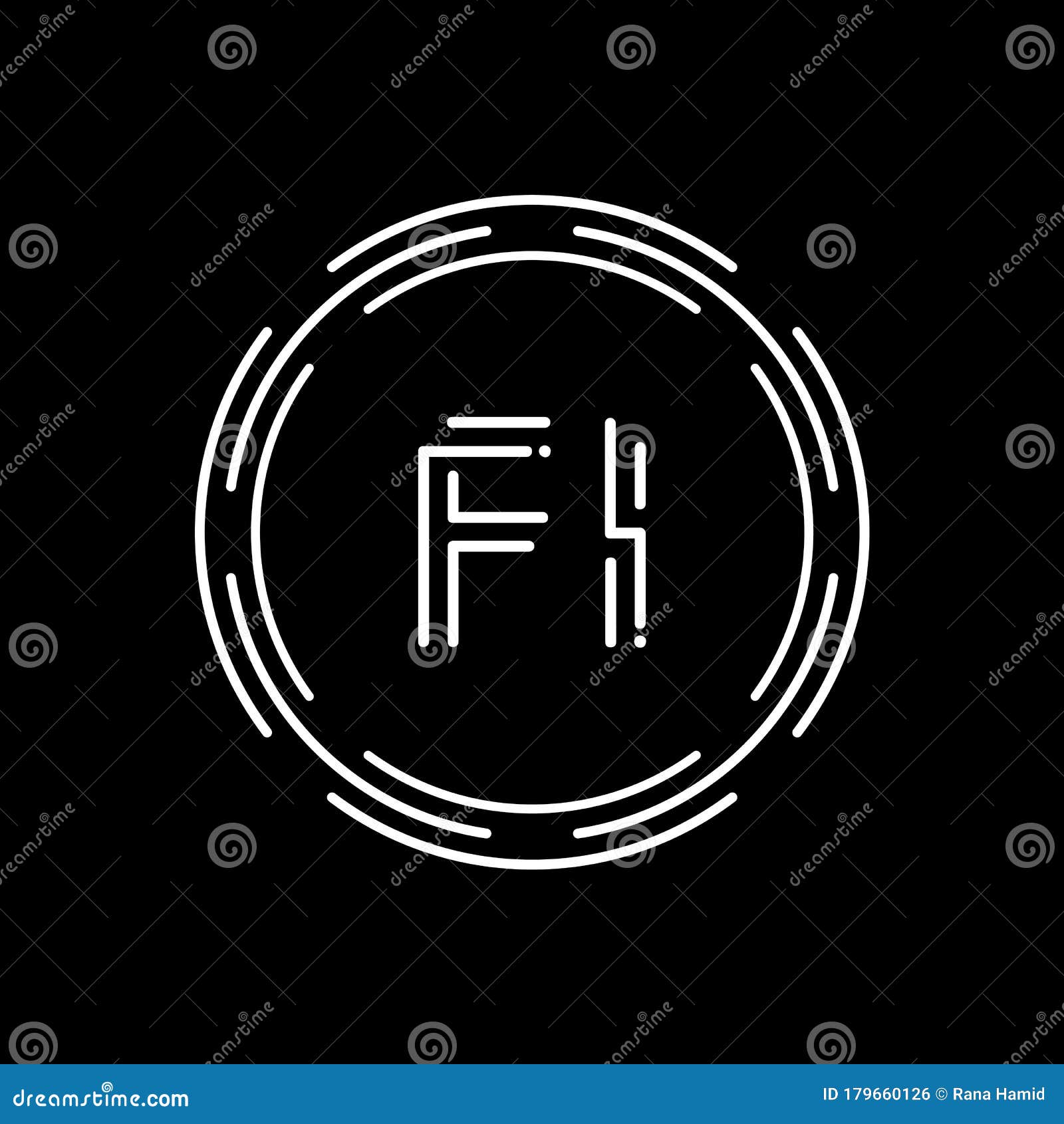 Initial Letter FI Logo Design Vector Template. Creative Linked ...