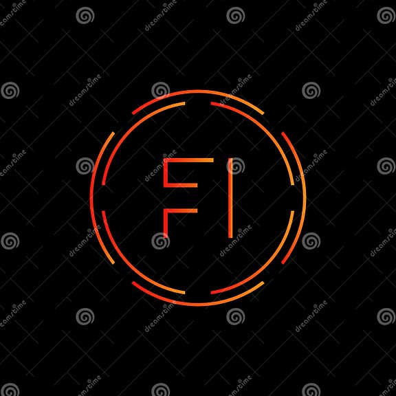 Initial Letter FI Logo Design Vector Template. Creative Linked ...