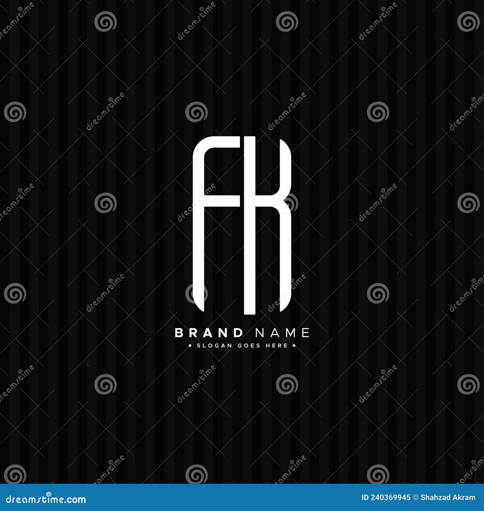 Initial Letter FK Logo - Simple Business Logo Stock Vector ...