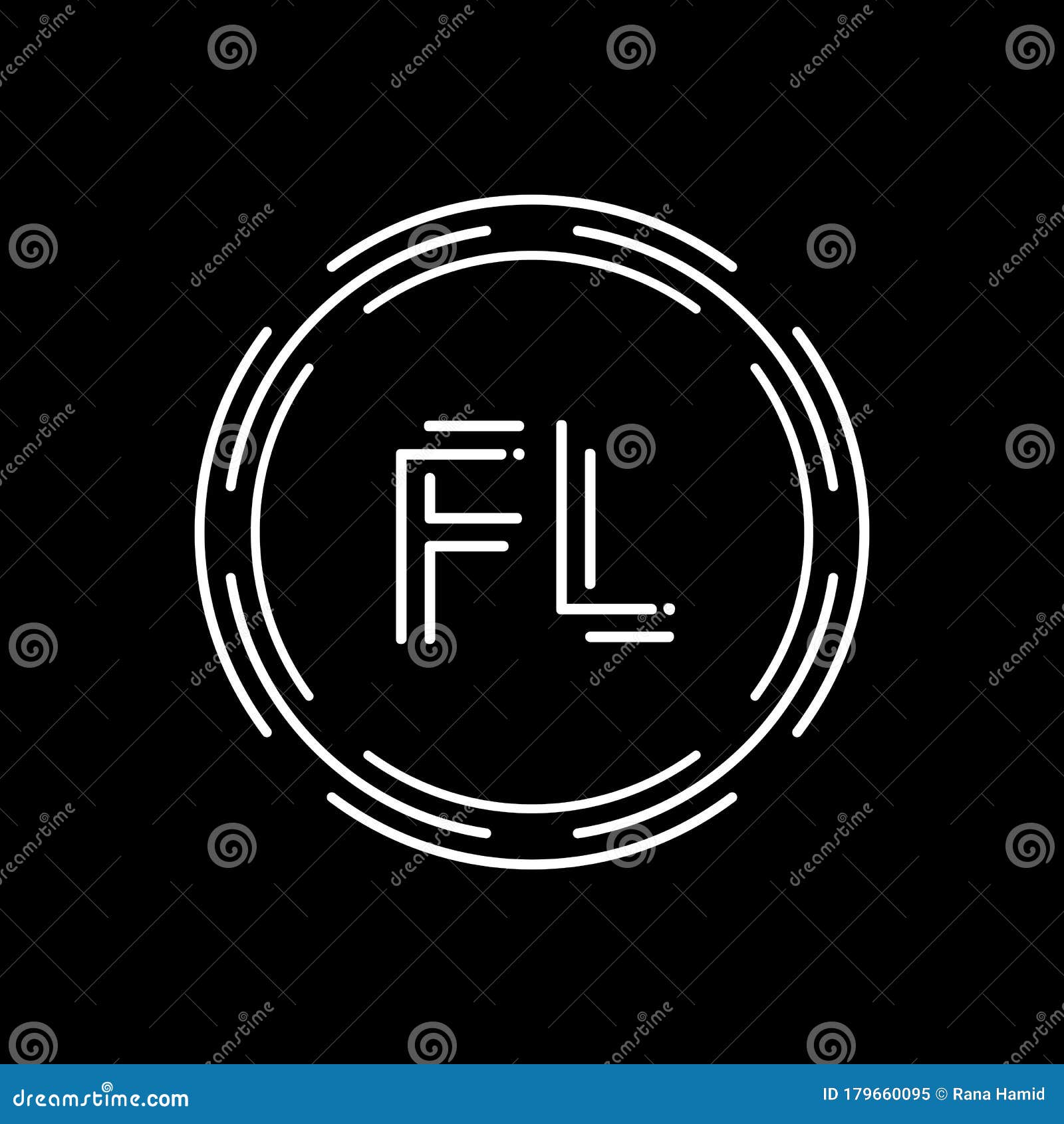 Initial Letter FL Logo Design Vector Template. Creative Linked ...