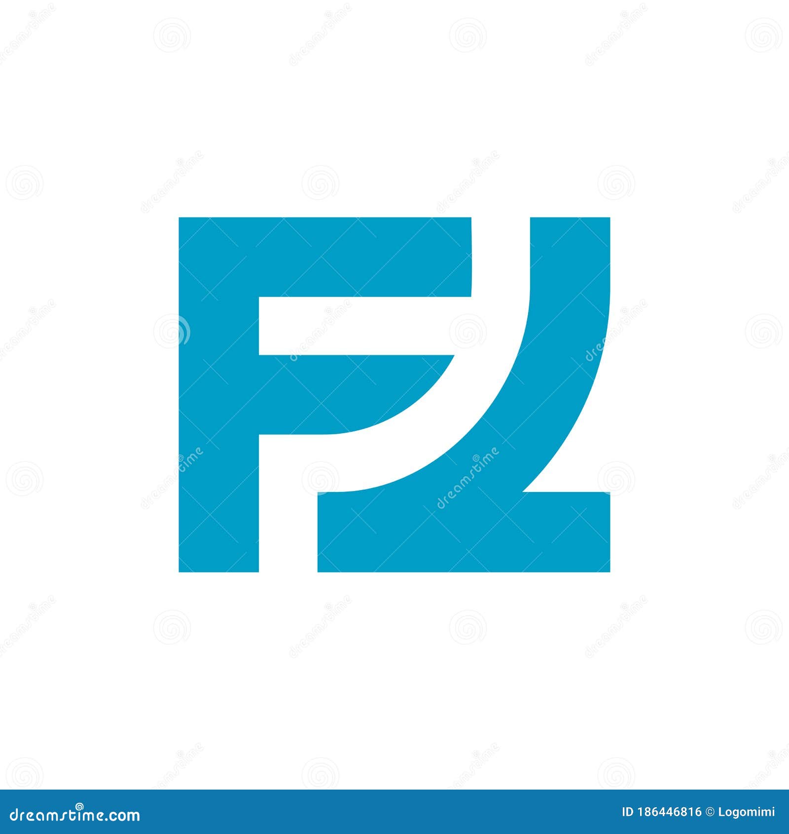Initial Letter FL Logo Template, Blue Typography Symbol, Letter FL ...