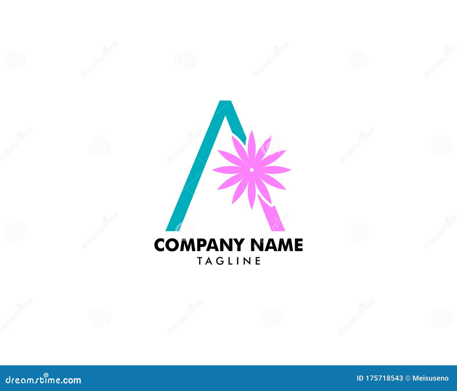 Initial Letter a Flower Logo Template Design Stock Vector ...