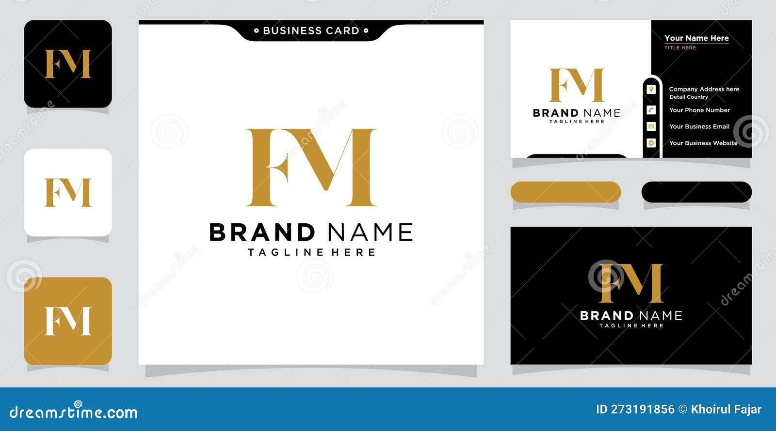 Initial Letter FM Logo Design Template Stock Vector - Illustration of ...