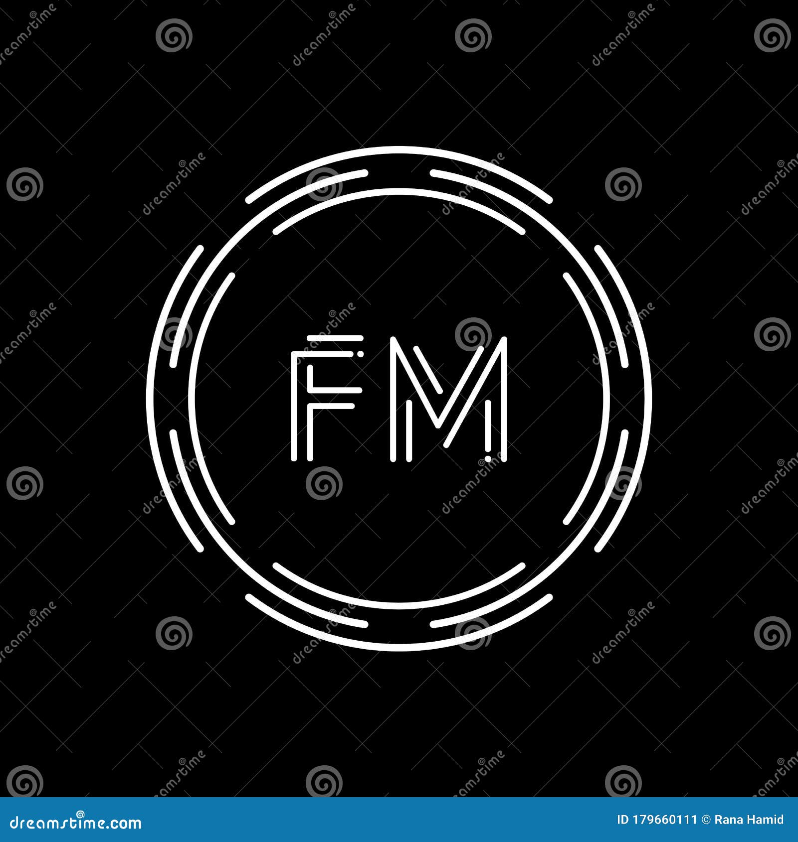 Initial Letter FM Logo Design Vector Template. Creative Linked ...