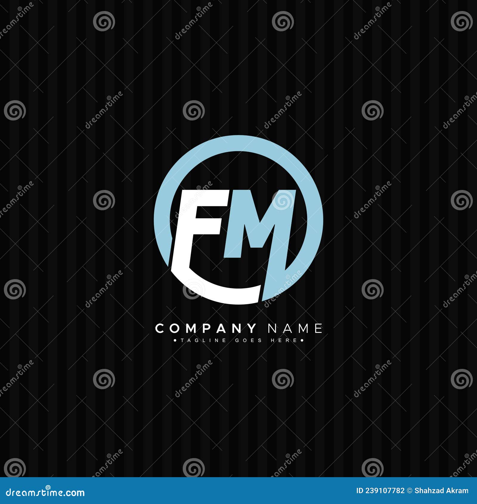 Initial Letter FM Logo - Minimal Business Logo Stock Vector ...