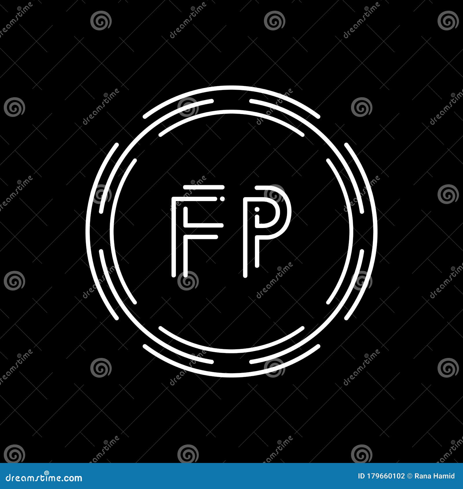 Initial Letter FP Logo Design Vector Template. Creative Linked ...