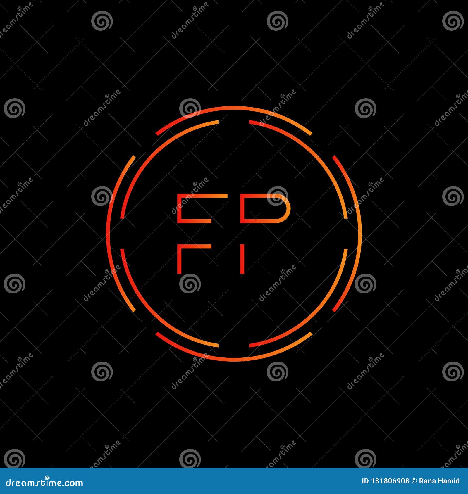 Initial Letter FP Logo Design Vector Template. Creative Linked ...