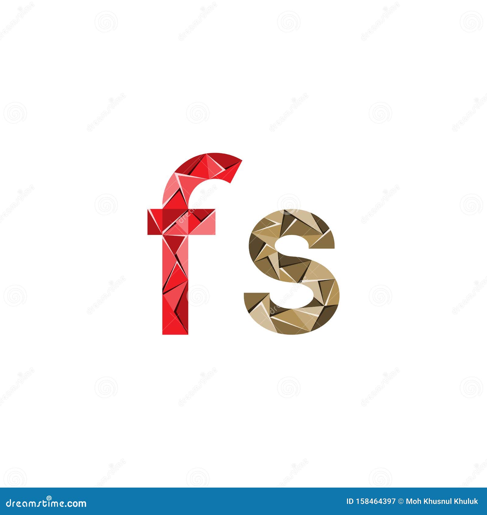 Initial Letter Fs Abstract Triangle Logo Vector Stock Vector ...