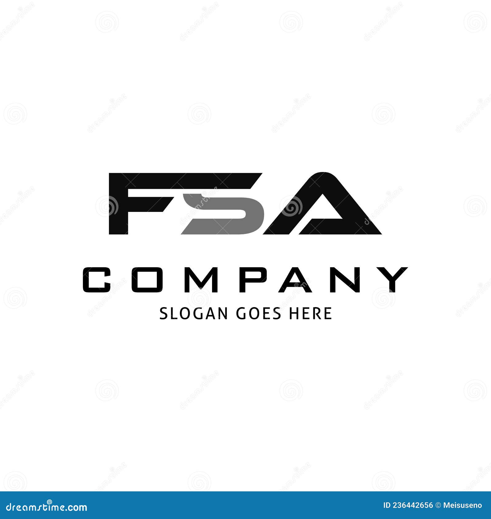 Initial Letter FSA Icon Vector Logo Template Illustration Design Stock ...